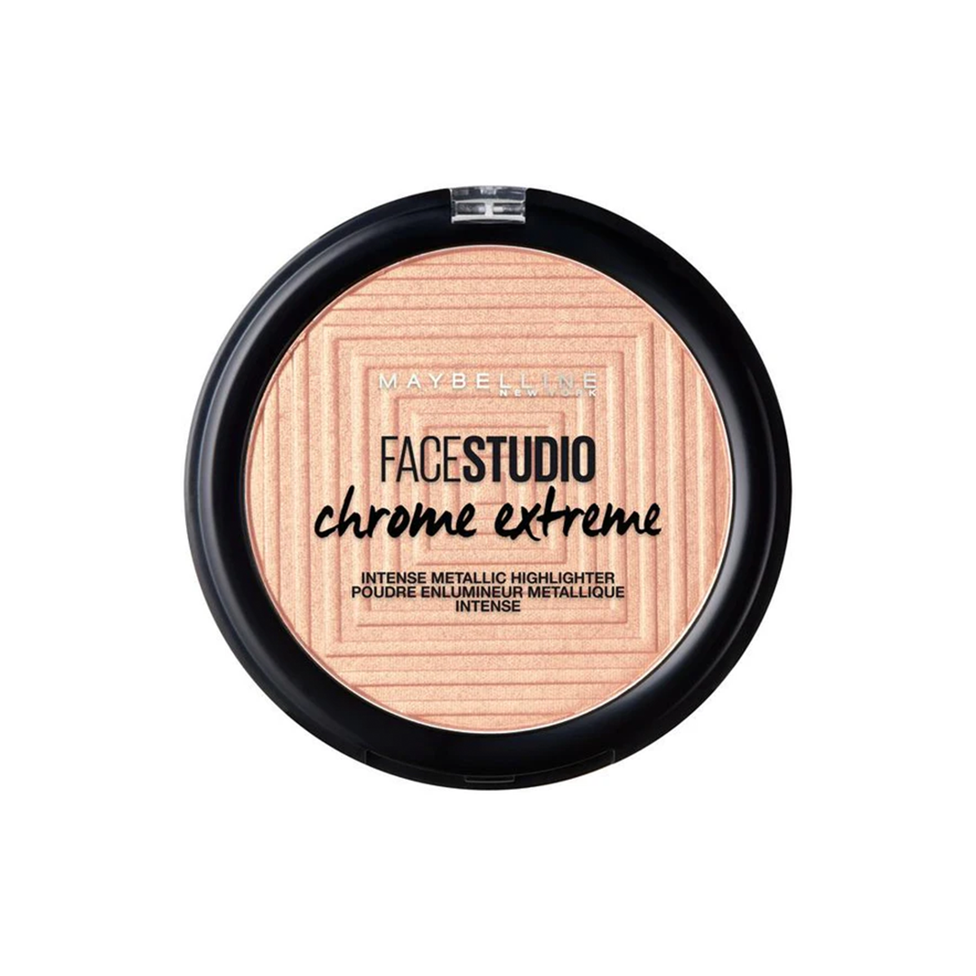 Maybelline Face Studio Chrome Extreme Highlighter 350 Molten Rose Gold ...