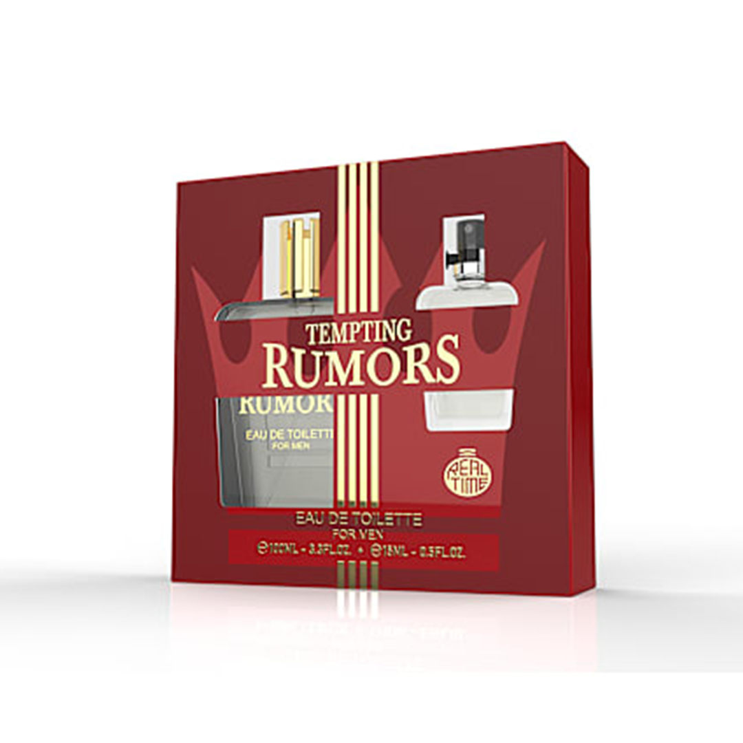 Real Time EDT 100ml Tempting Rumours Men Set With Mini – Beauty Outlet