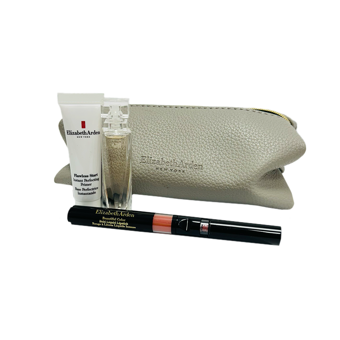 Elizabeth Arden 3 Piece Light Grey Bag Set – Beauty Outlet