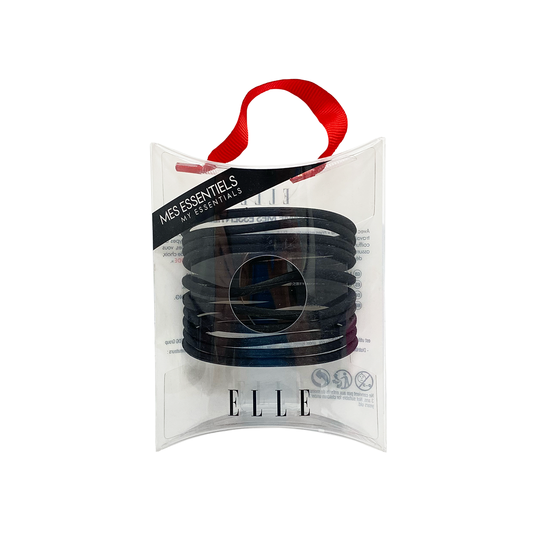 Elle My Essentials Hair Elastics Silicone Black – Beauty Outlet