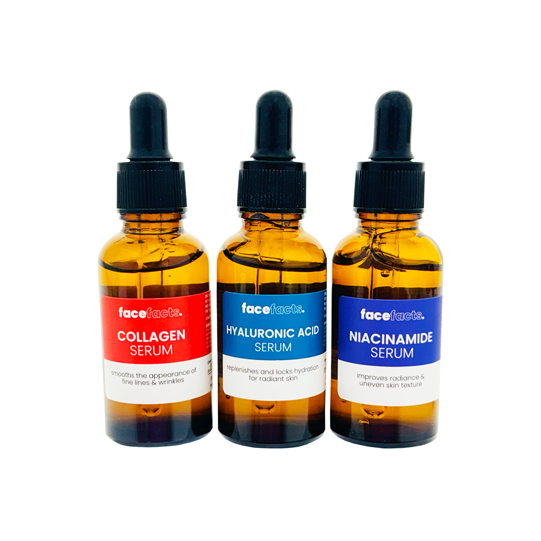 Face Facts Serum Superheroes Set Niacinamide, Collagen, Hyaluronic Aci ...