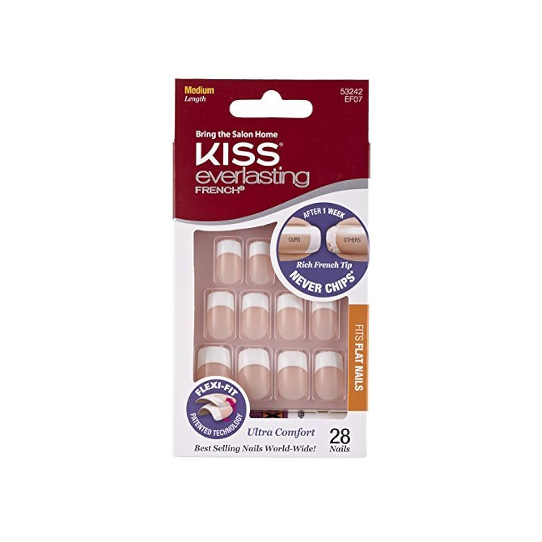 Kiss Everlasting French 28 Medium Nails 53242 EF07 – Beauty Outlet