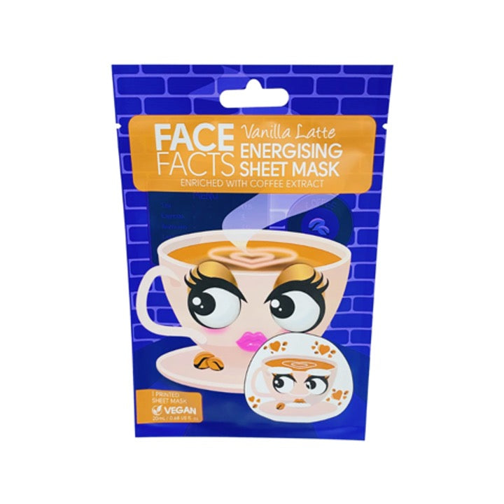 Face Facts Vanilla Latte Energising Sheet Mask With Coffee Extract ...