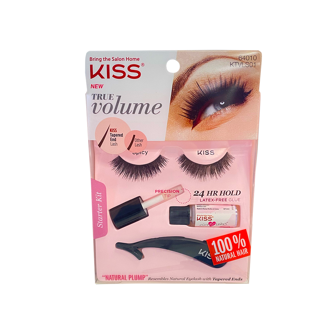 Kiss True Volume False Eyelashes Spicy Stater Kit 64010 – Beauty Outlet